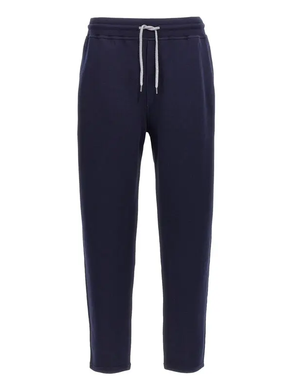 Brunello Cucinelli Cotton Blend Joggers - Blue