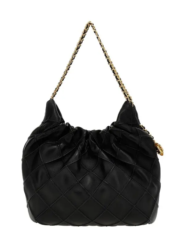 Tory Burch Fleming Mini Handbag - Black