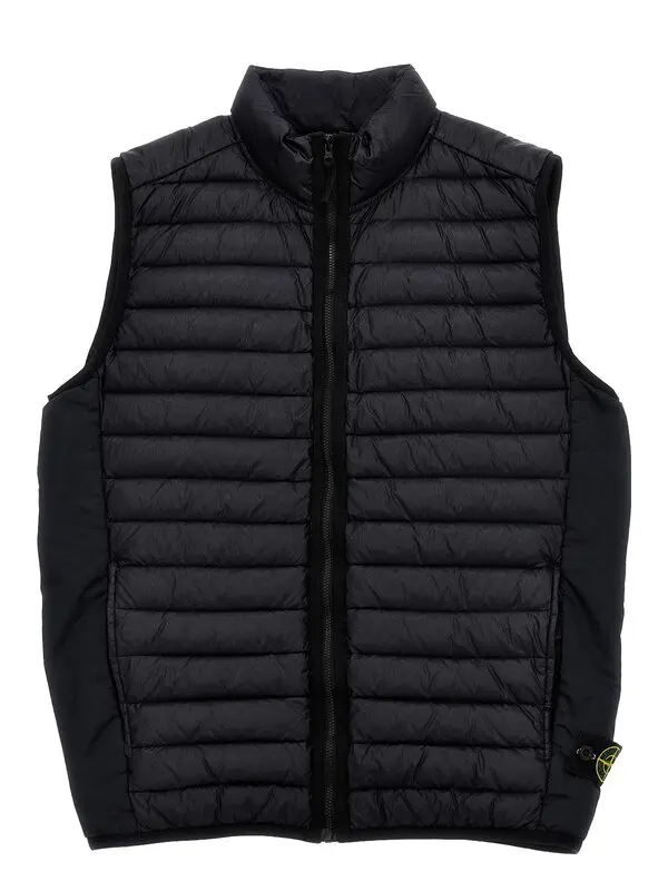 Stone Island G0224 Loom Woven Chambers R-nylon Down-tc Vest - Black