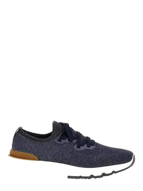 Brunello Cucinelli Knitted Sneakers - Blue
