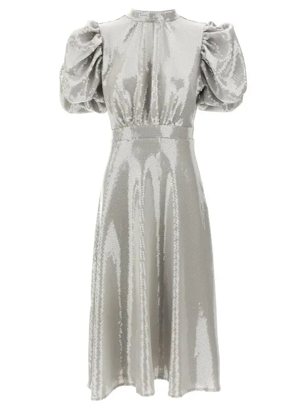 ROTATE BY BIRGER CHRISTENSEN Sequin Midi Dress - Gray