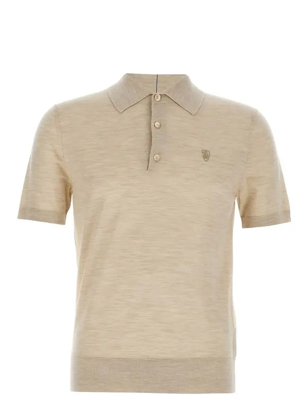 Burberry Wool Polo Shirt - Beige