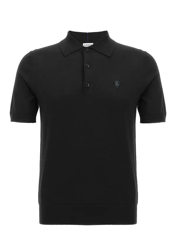 Burberry Wool Polo Shirt - Black