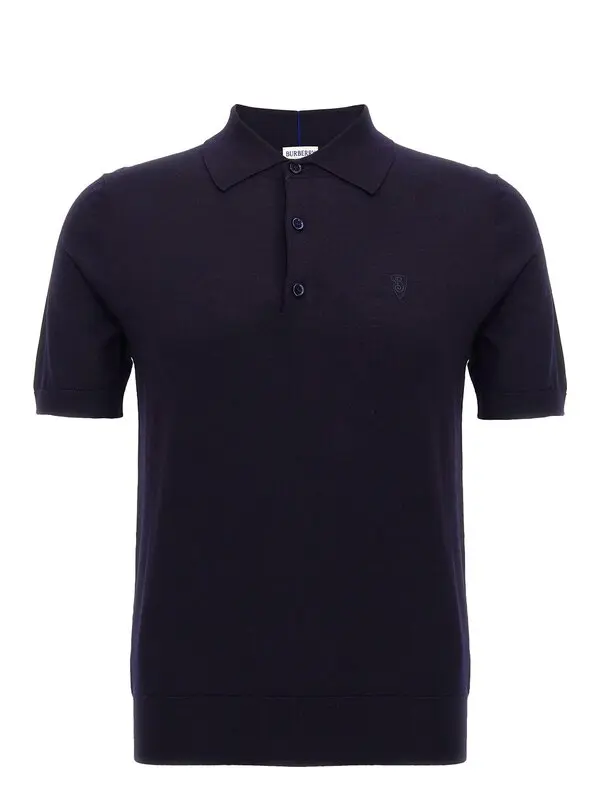Burberry Wool Polo Shirt - Blue