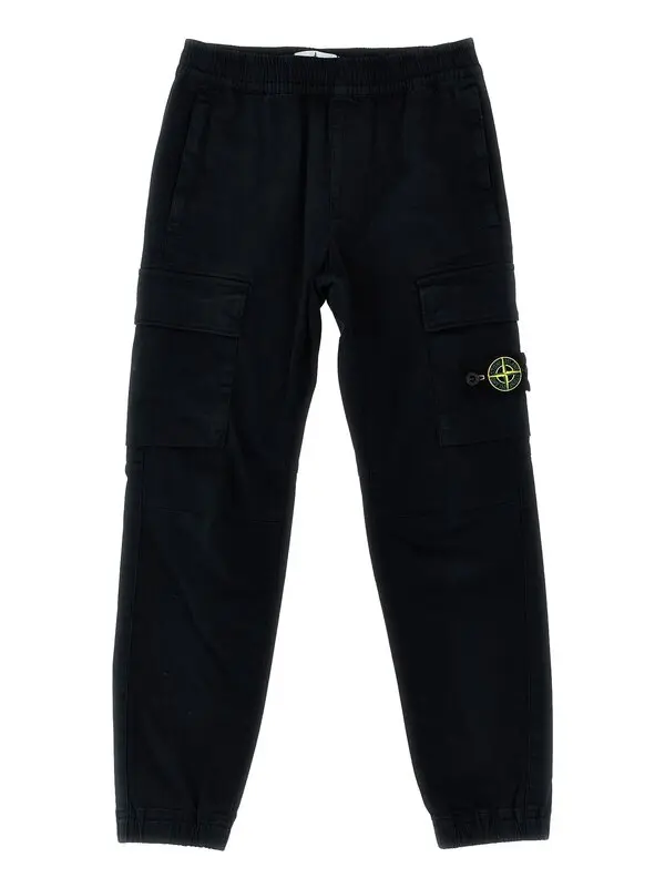 Stone Island Cotton Cargo Trousers - Blue