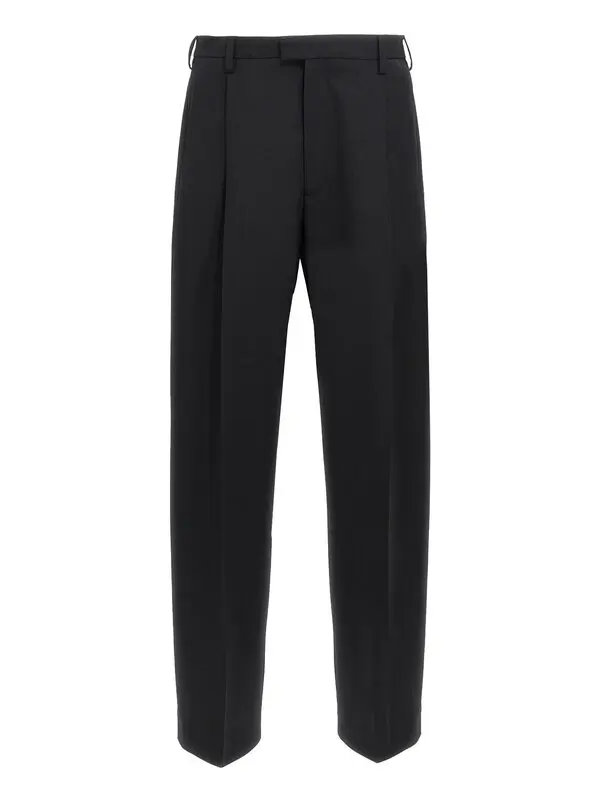 Marni Wool Blend Straight Leg Trousers - Black