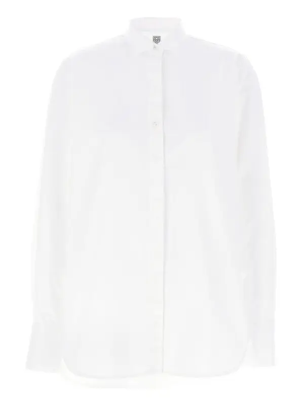 TOTEME Tuxedo Cotton Poplin Shirt - White
