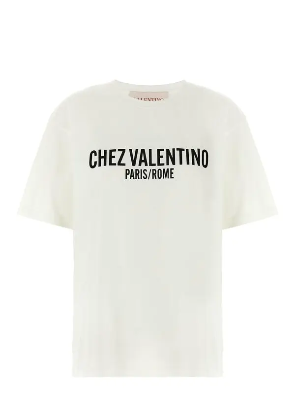 Valentino Garavani Chez Cotton Jersey T-shirt - White/black