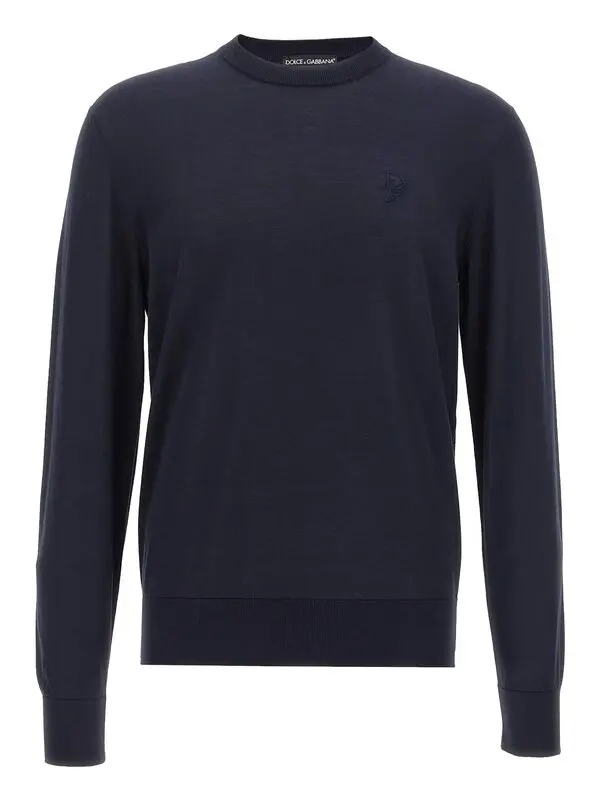 Dolce & Gabbana Logo Embroidery Sweater - Blue