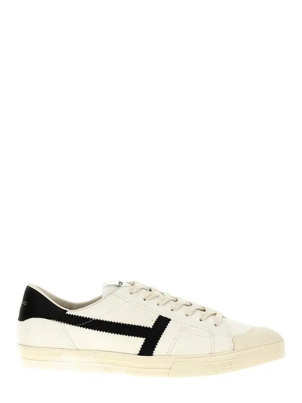 TOM FORD Jarvis Suede And Rubber Sneakers - White/black
