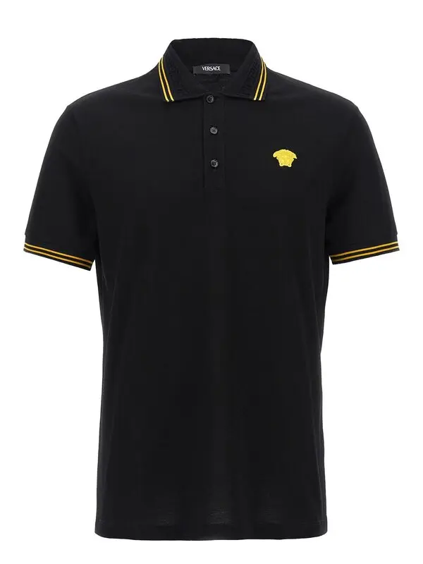 Versace Medusa' Polo Shirt - Black