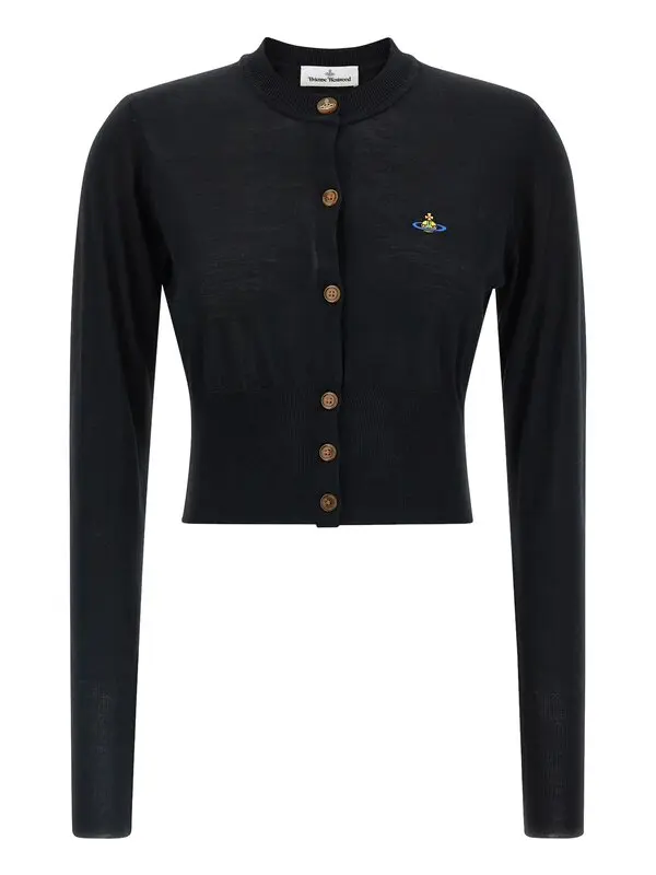 VIVIENNE WESTWOOD Bea Wool And Silk Blend Cardigan - Black
