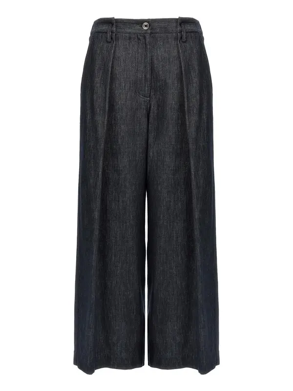 Brunello Cucinelli A-line Pleated Pants - Blue