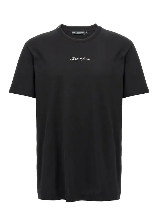 Dolce & Gabbana Logo Embroidery T-shirt - Black