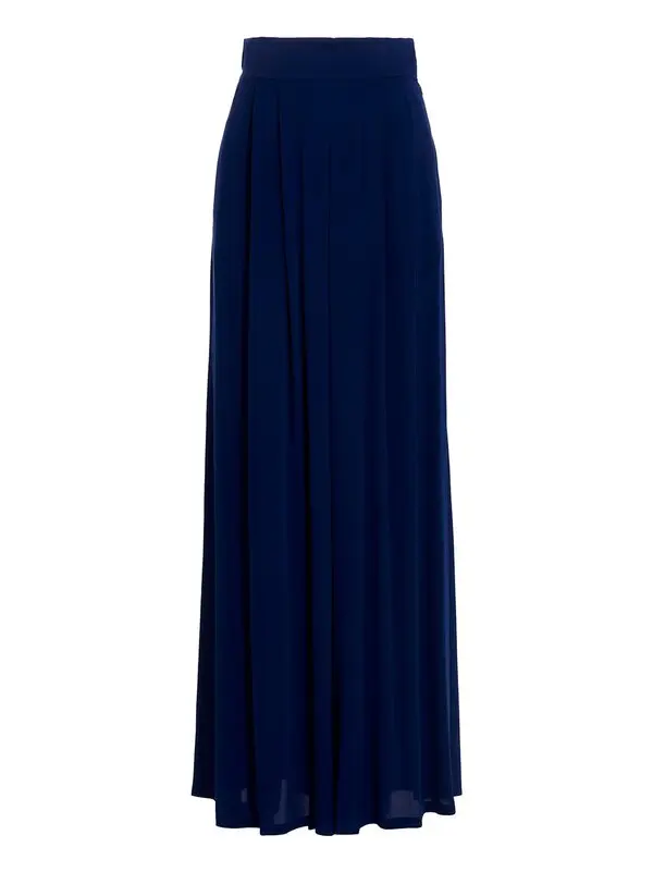 Max Mara Cimone Silk Pants - Blue