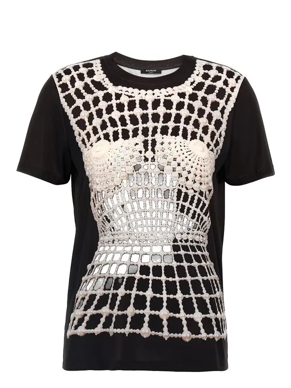 Balmain Trompe L'oeil T-shirt - Black