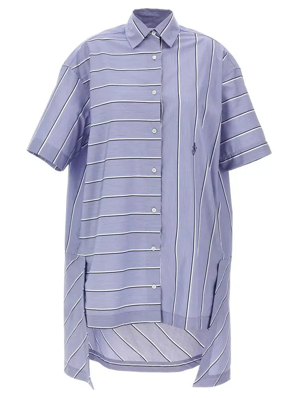 J.W.ANDERSON Patchwork Cotton Shirt Dress - Multi