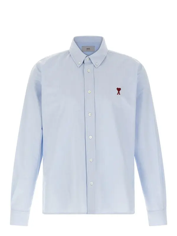 AMI Paris De Coeur' Shirt - Light Blue
