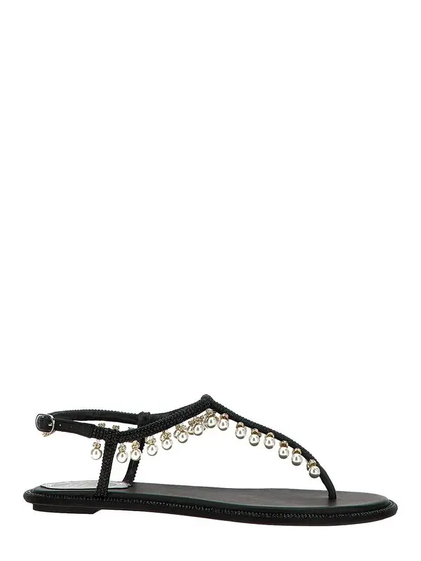 Rene Caovilla Diana Sandals - Black