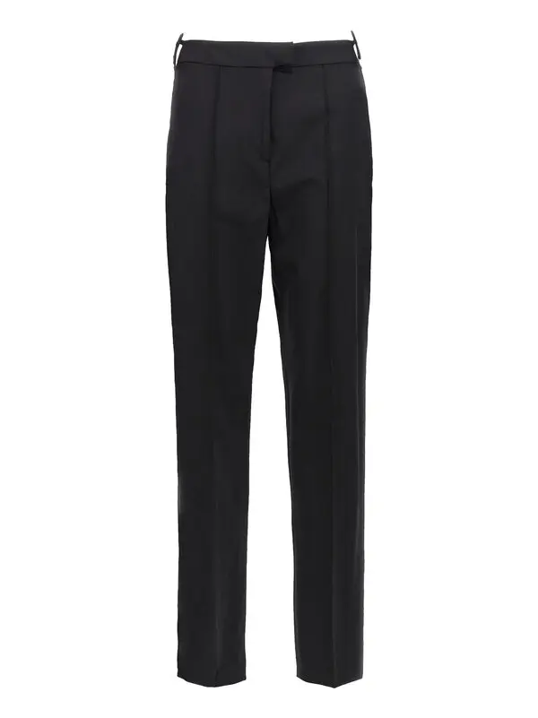 NENSI DOJAKA Virgin Wool Straight Leg Trousers - Black