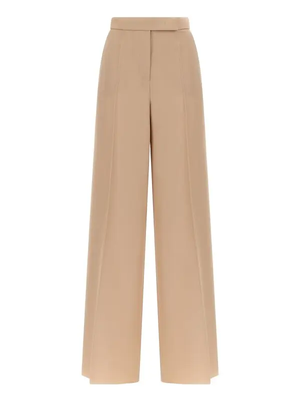 Max Mara Ninfa Wool Gabardine Pants - Beige