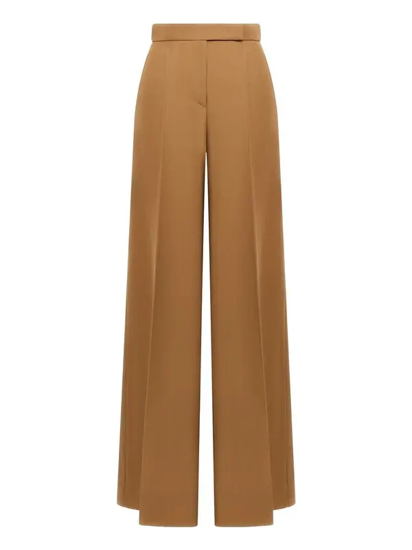 Max Mara Ninfa Wool Gabardine Pants - Brown