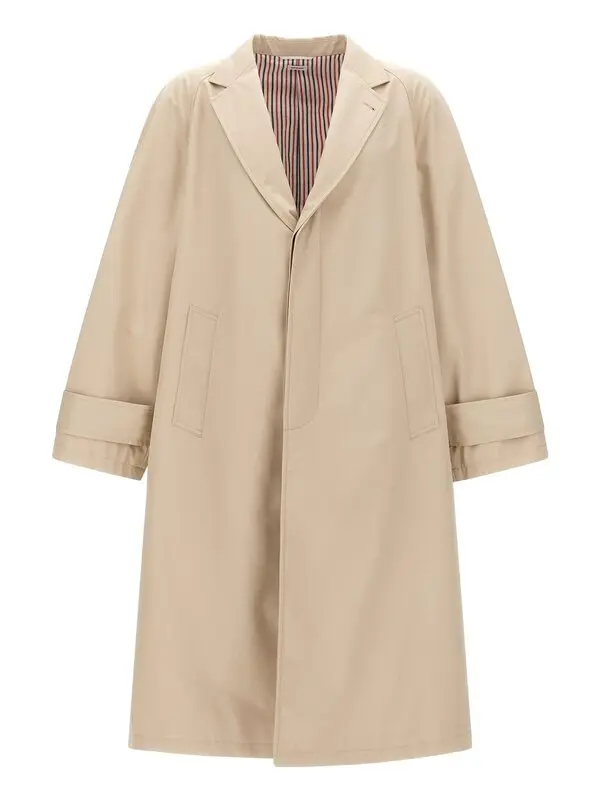 Thom Browne Water Repellent Trench Coat - Beige