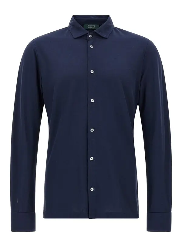 ZANONE Ice Cotton Shirt - Blue