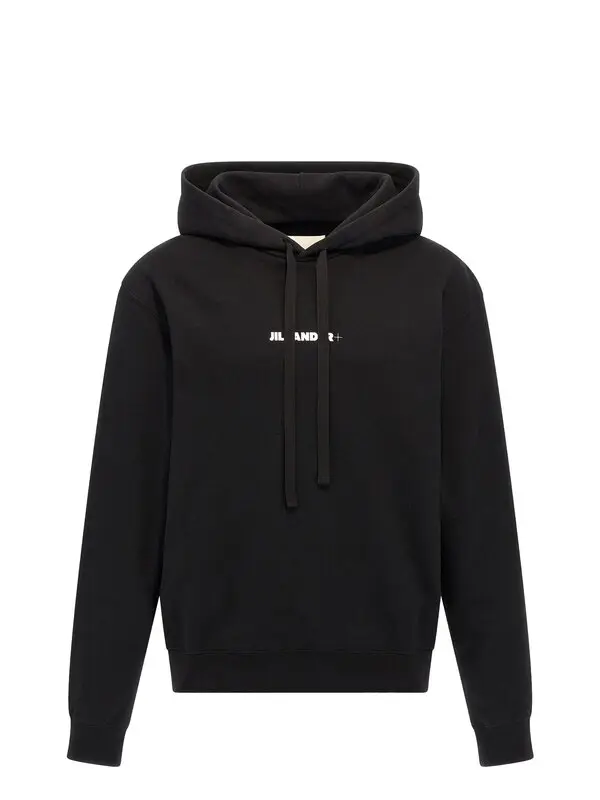 JIL SANDER Logo Hoodie - Black