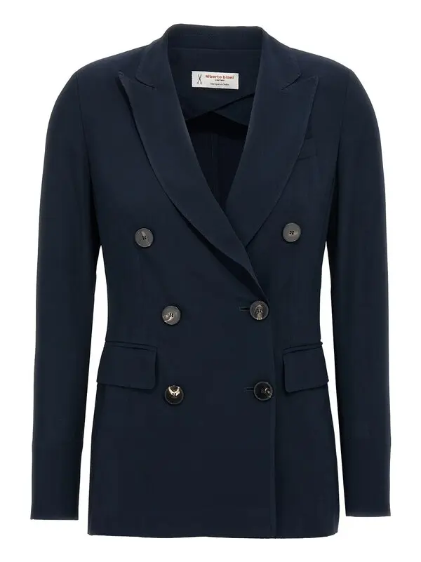 Alberto Biani Double-breasted Blazer - Blue