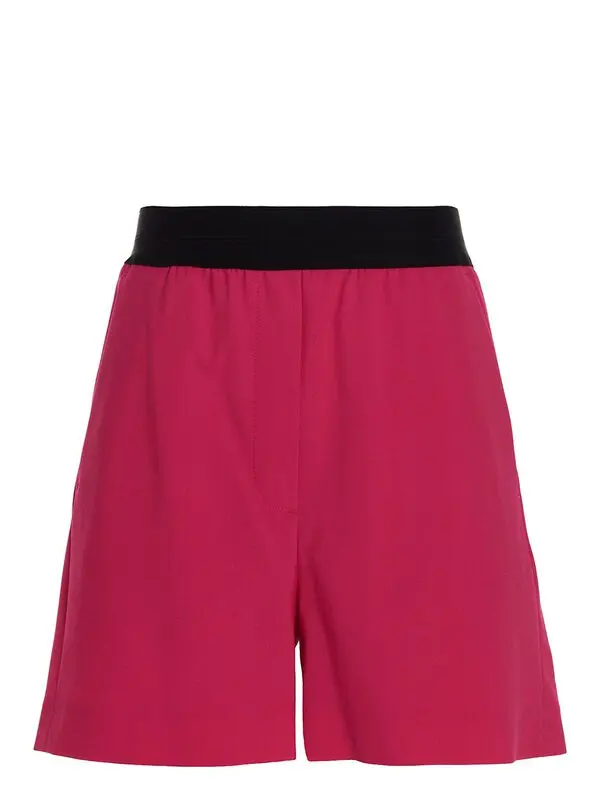 MSGM Virgin Wool Bermuda Shorts - Fuchsia