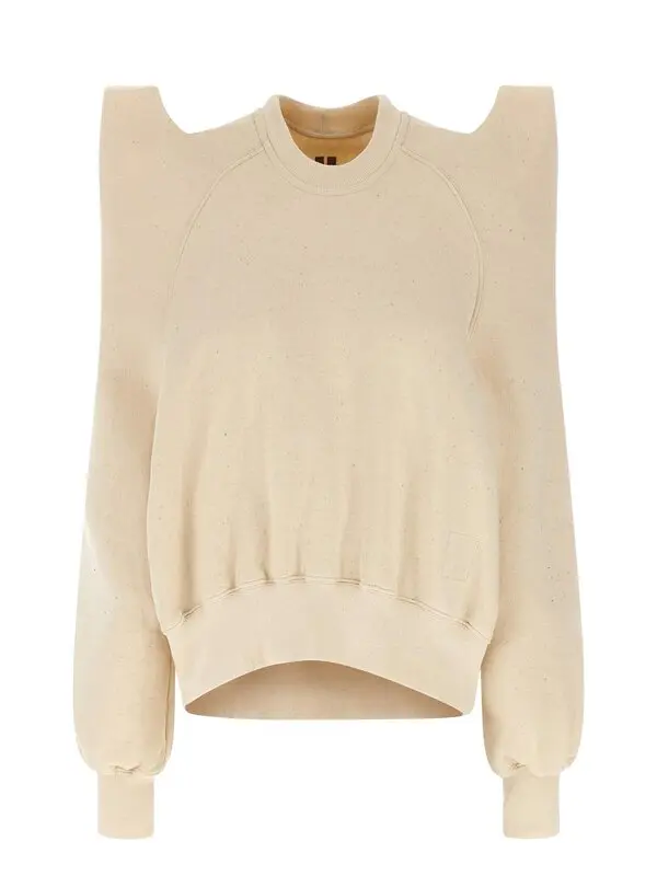 Rick Owens Tecsweat Cotton Sweatshirt - Beige