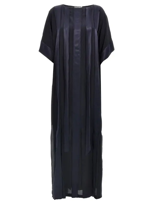 DI.LA3 PARI' Di.la3 Pari Silk Kaftan Dress - Blue