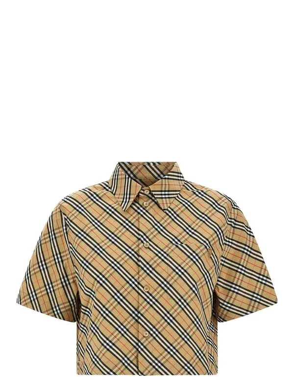 Burberry B Shield Check Cotton Shirt - Multi