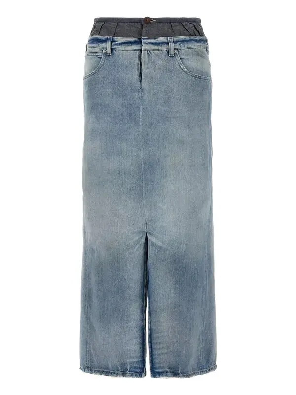 MAISON MARGIELA Layered Denim Skirt - Multi