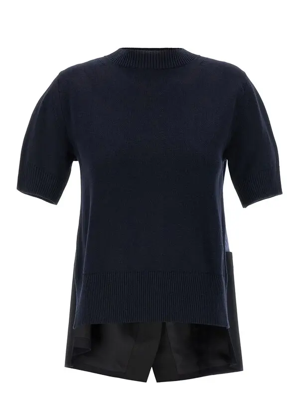Sacai Patchwork Sweater - Blue