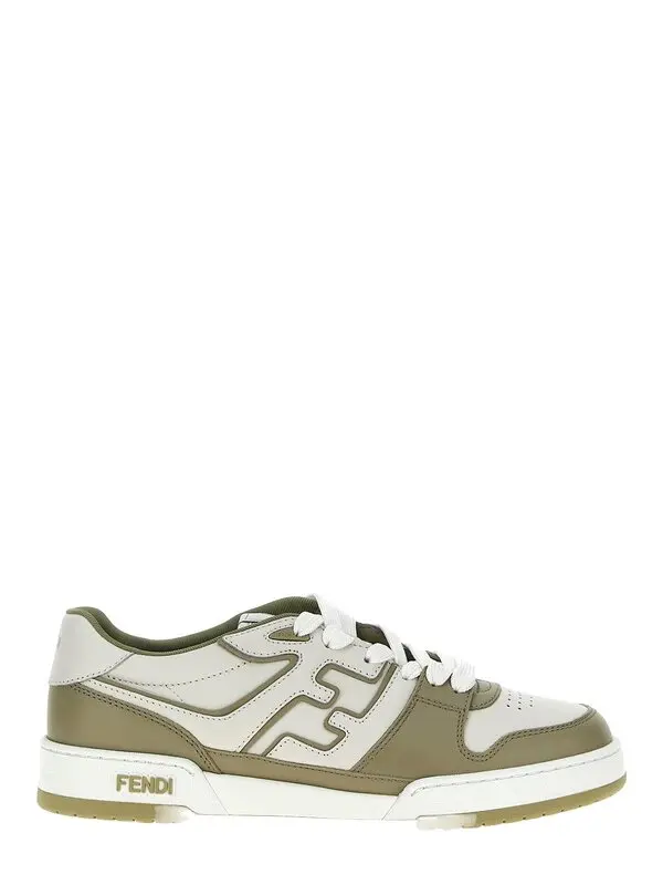 Fendi Match Leather Sneakers - Green