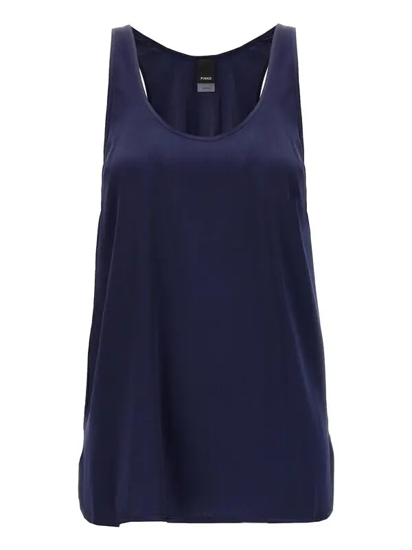 Pinko Crazy Silk Tank Top - Blue