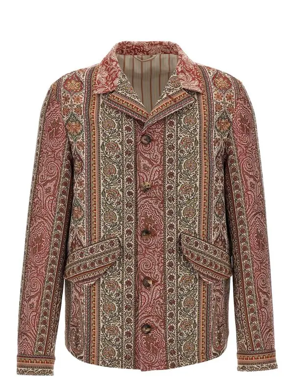 Etro Balmacaan Neck Overshirt - Multi
