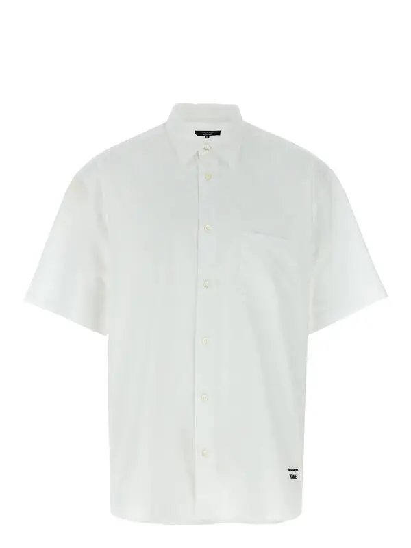 COMME DES GARҪONS HOMME Logo Embroidery Shirt - White