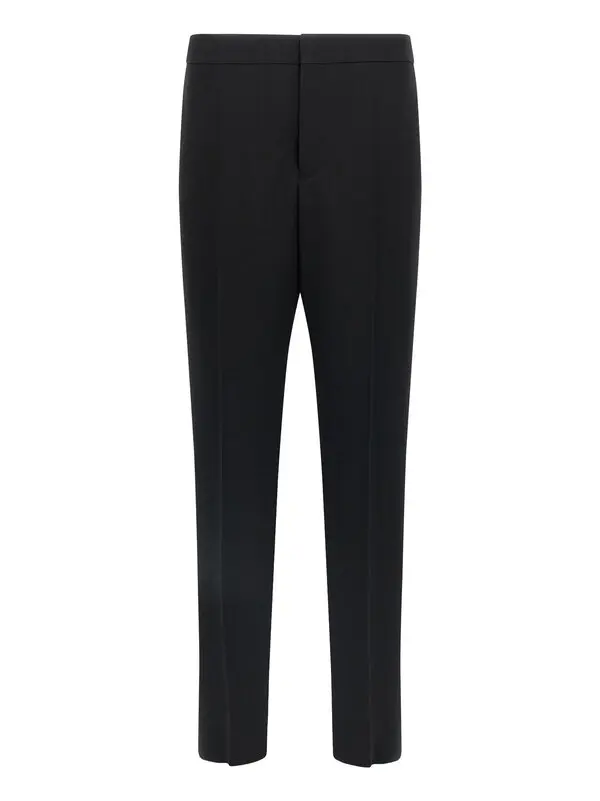 Saint Laurent Classique Wool Pants - Black