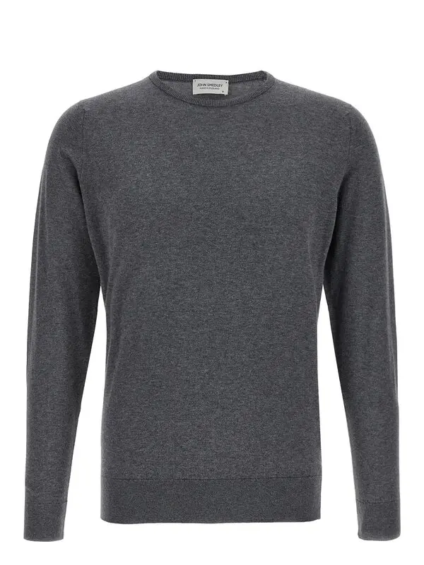John Smedley Hatfield Cotton Knitted Sweater - Gray
