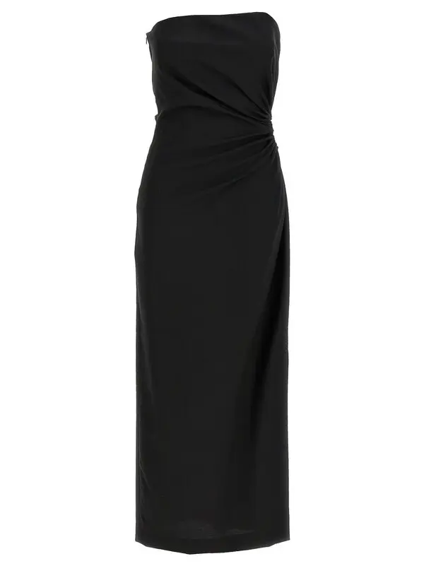 Max Mara Silva Wool-blend Long Dress - Black