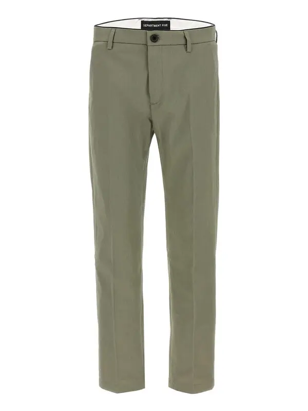 DEPARTMENT 5 Prince Stretch Cotton Cropped Pants - Green