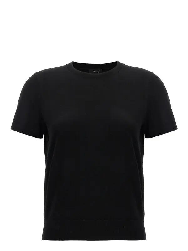 Theory Merino Wool Crewneck Sweater - Black