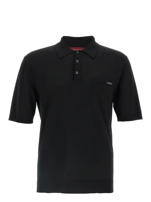 Gucci Intarsio Polo Shirt - Black