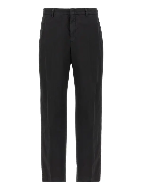 CELLAR DOOR Nuv Stretch Cotton Pants - Black