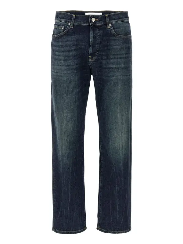 DEPARTMENT 5 Stonewashed Cotton Denim Jeans - Blue