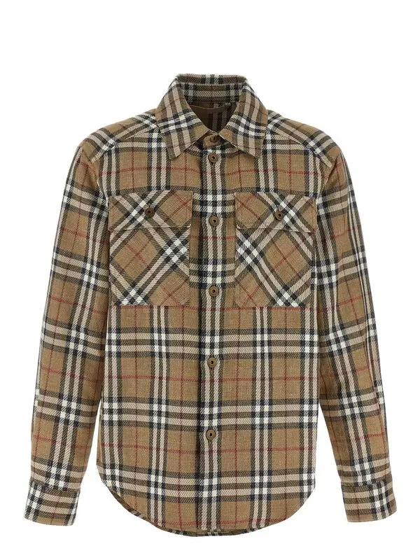 Burberry Double Face Shirt - Brown