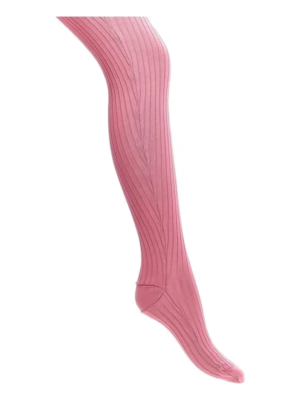 Prada Ribbed Tights - Pink